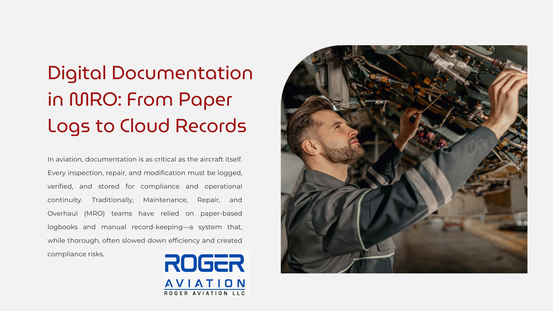 Digital Documentation in MRO | Roger Aviation Dubai, UAE
